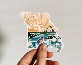 Missouri Decal MO State Flag Decal Missouri State Bumper - Etsy