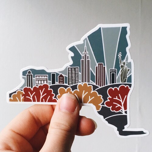 New York State Sticker 4 Weatherproof and Durable - Etsy