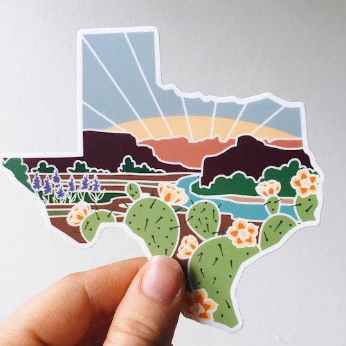 Texas State Outline Vinyl Decal - Etsy