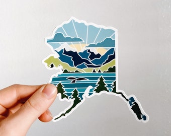 Alaska Home Decal / Alaska Decal / Alaska State Sticker / - Etsy