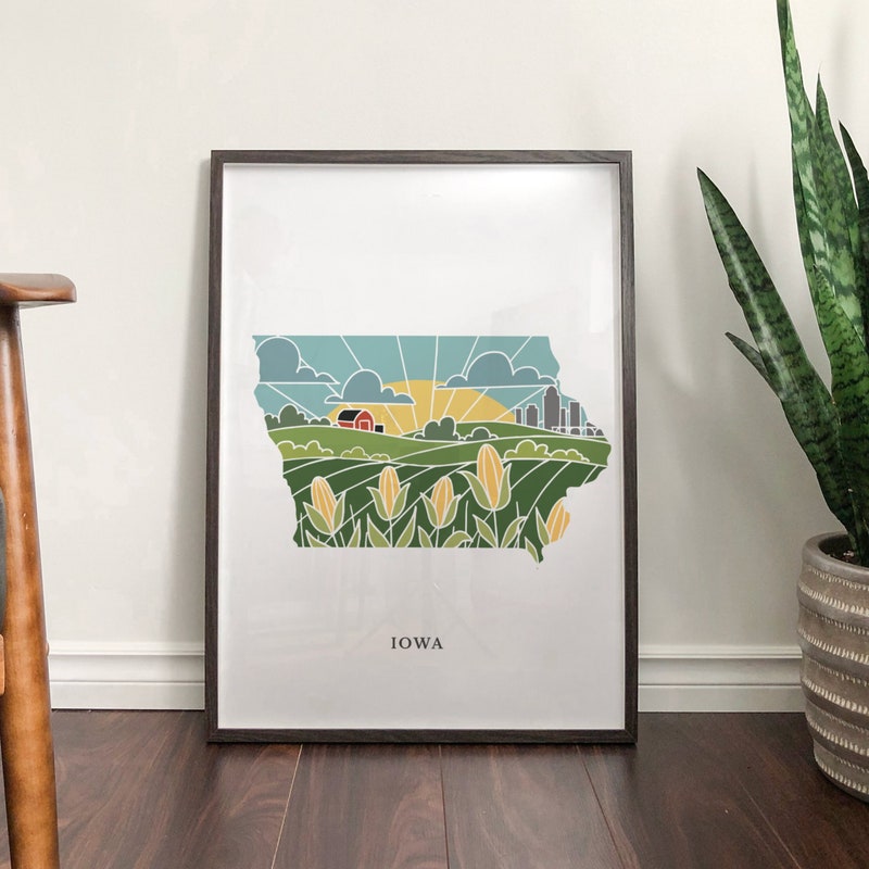 Iowa Poster - Etsy