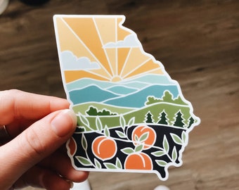 Georgia State Decal | Etsy