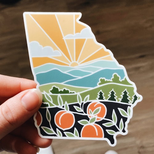 Atlanta Georgia Skyline Sticker ATL Sticker Atlanta GA | Etsy
