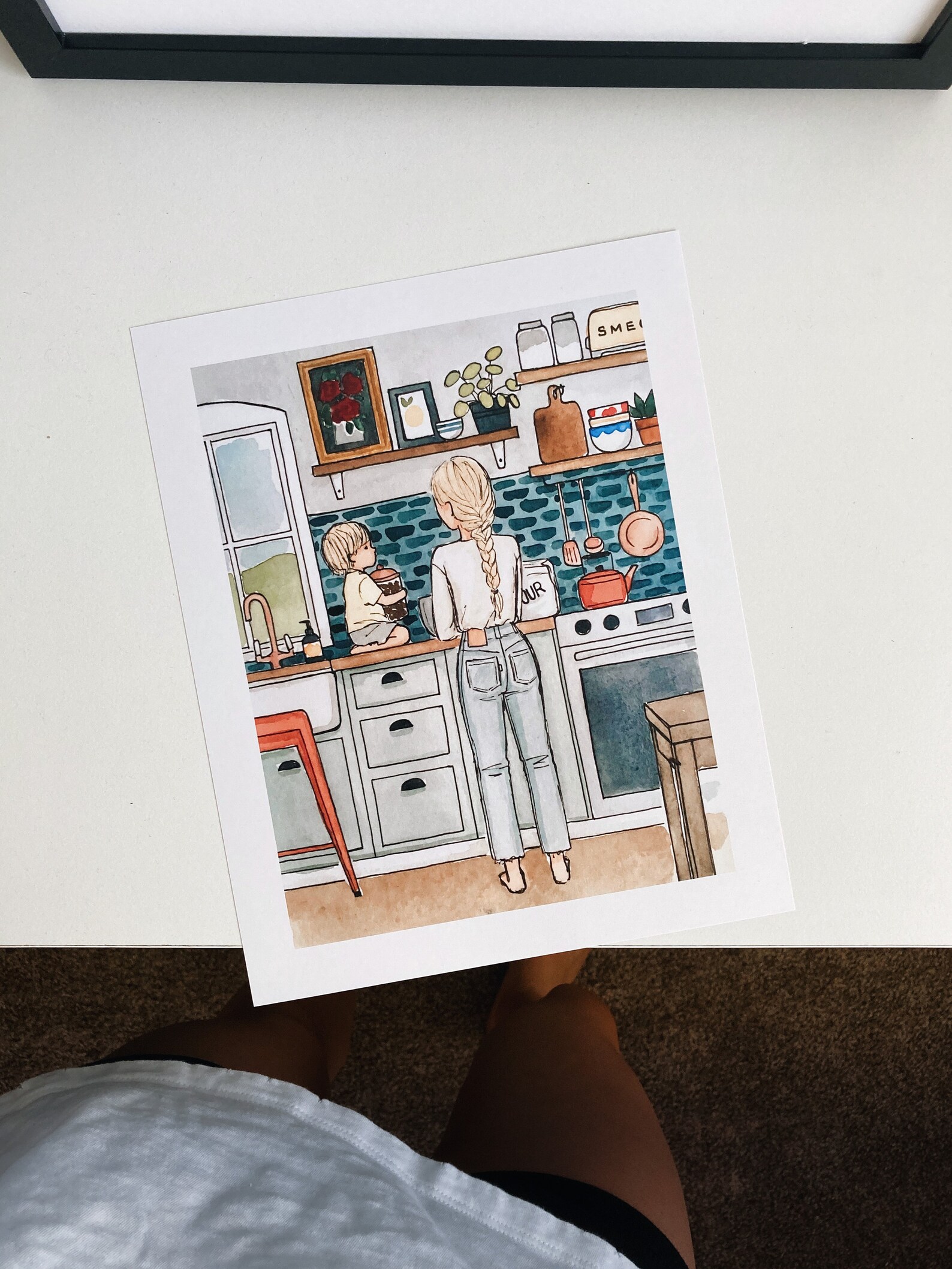 Kitchen Print Watercolor Illustration Wall Art | Etsy