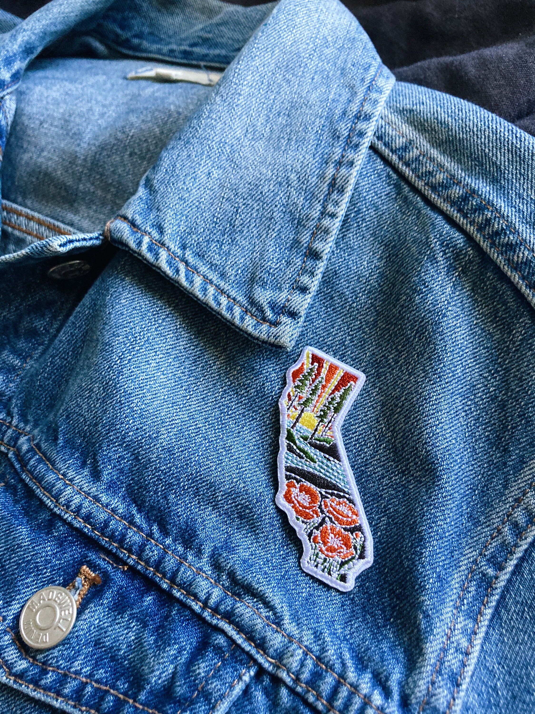 California Iron-on Patch 2.5 State Patch Embroidered - Etsy