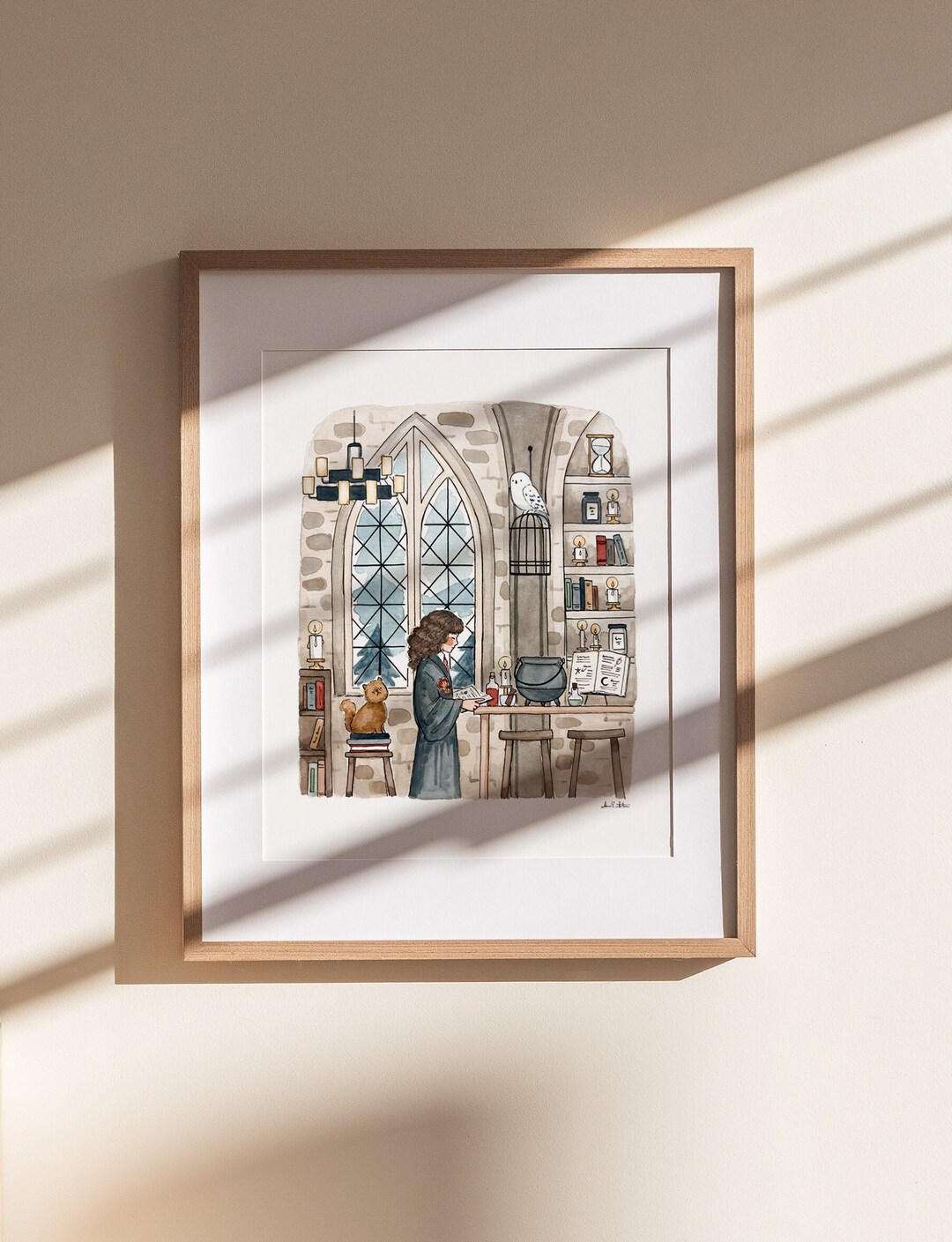 Wizard Print | Watercolor Illustration | Wall Art | 8x10" 5x7" Archival ...