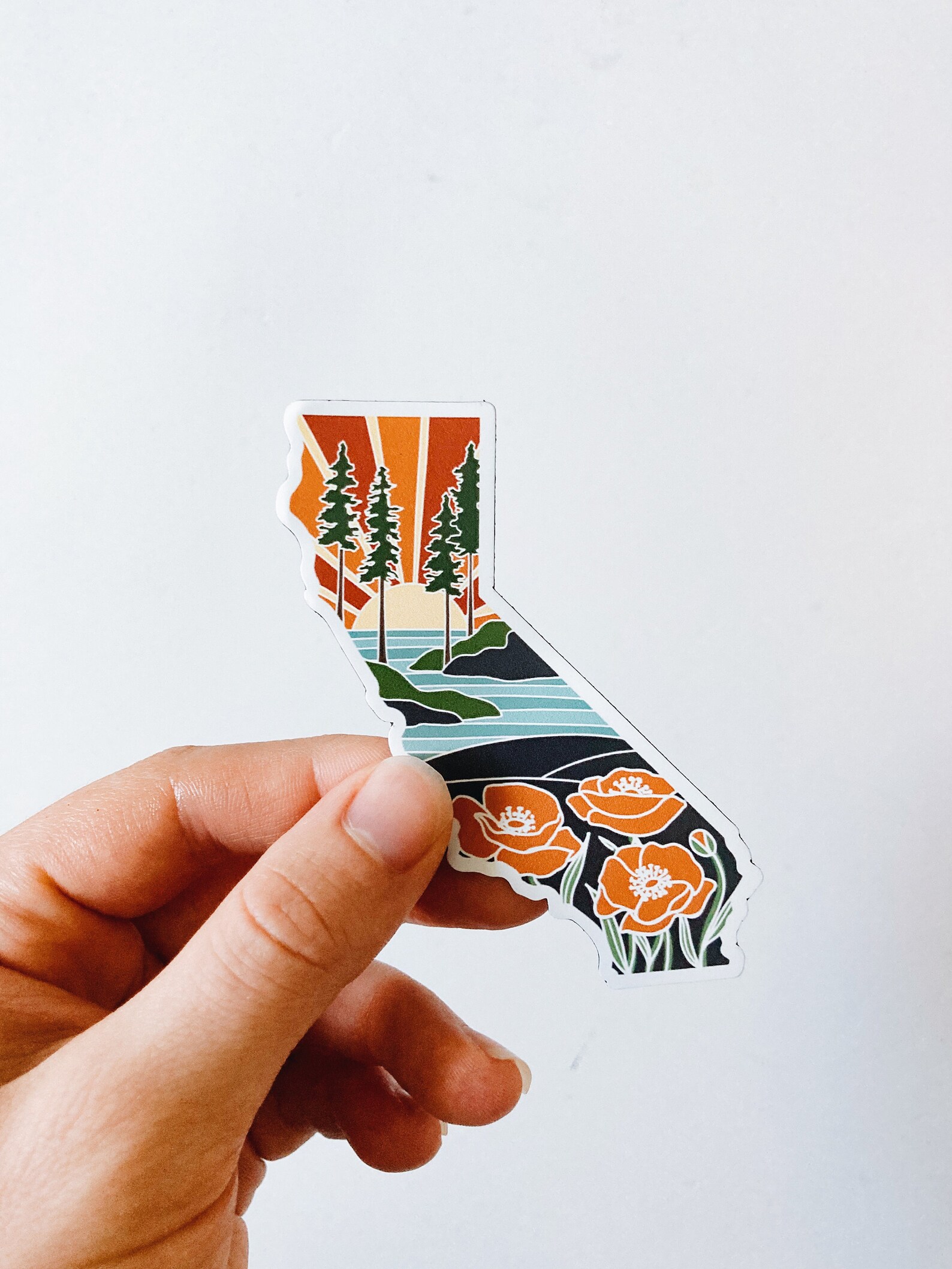 California Car Magnet Weatherproof State Magnet Outdoorsy - Etsy