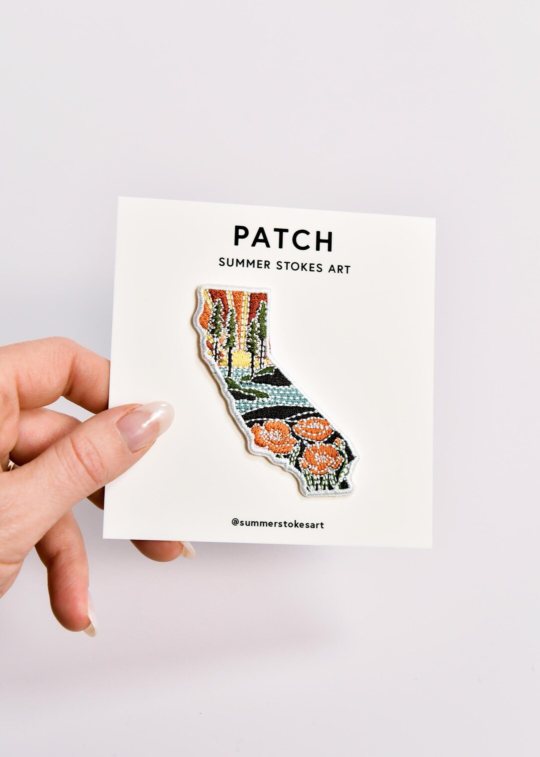 California Iron-on Patch | 2.5" State Patch | Embroidered Sew-on or ...