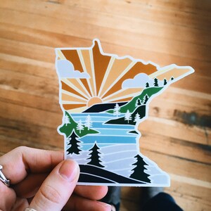 Minnesota Weatherproof Sticker Durable Vinyl Decal High Quality State ...