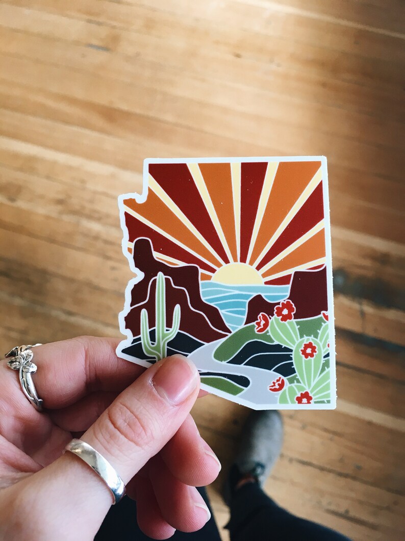 Arizona Weatherproof Sticker Durable Vinyl Decal Arizona | Etsy