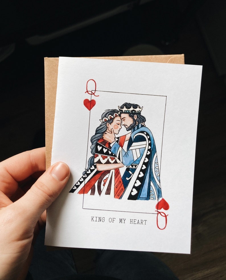 King/queen of My Heart Greeting Card Valentines Day Card | Etsy
