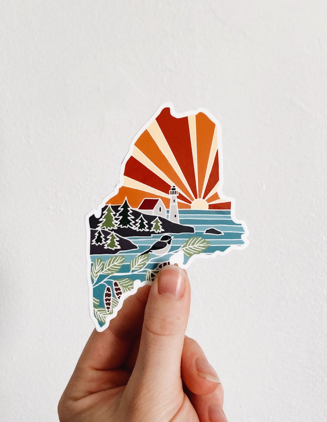 Maine Durable Sticker | High Quality Bumper Sticker | United States ...