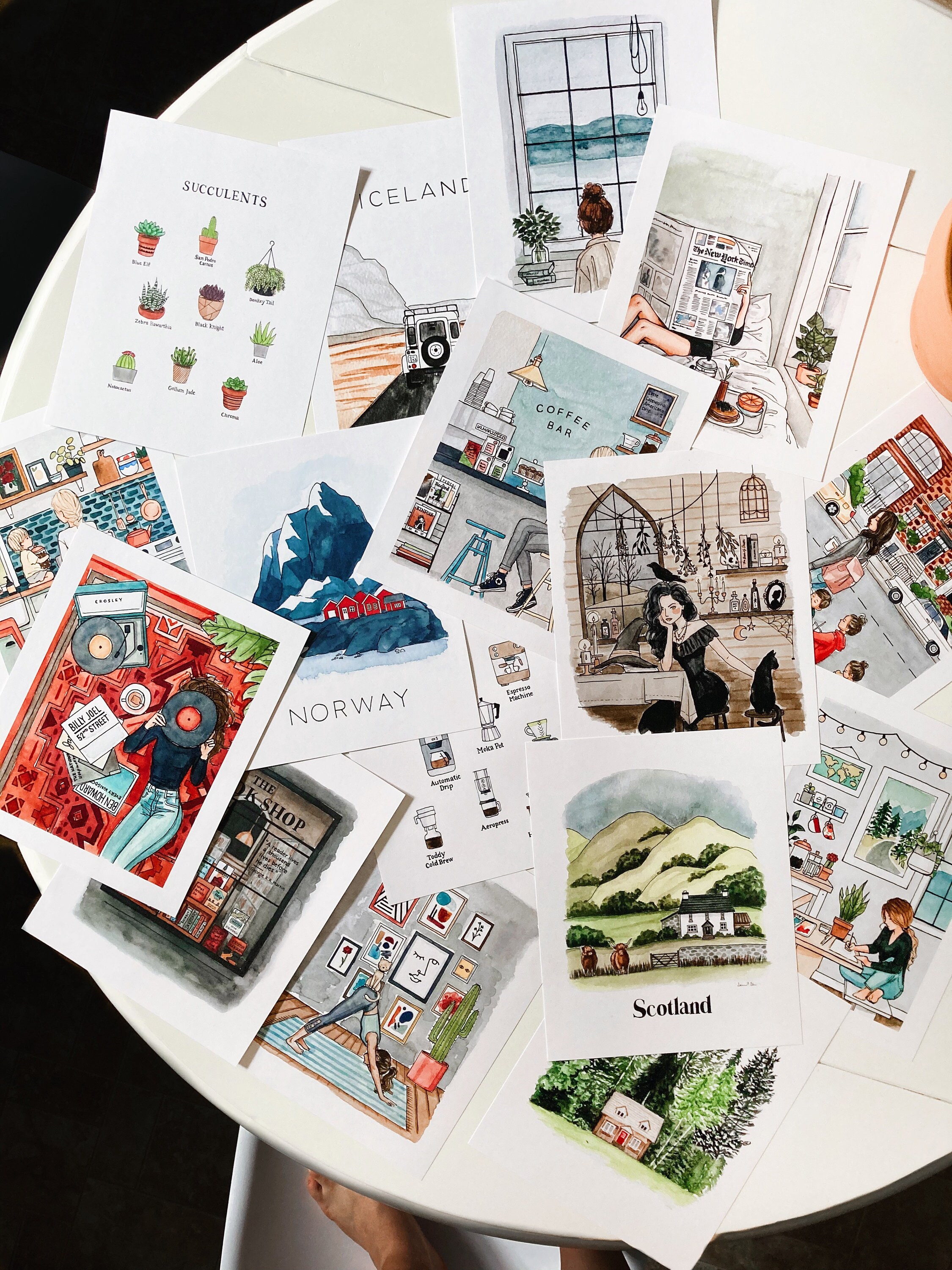 Record Print Watercolor Illustration Wall Art 8x10 - Etsy