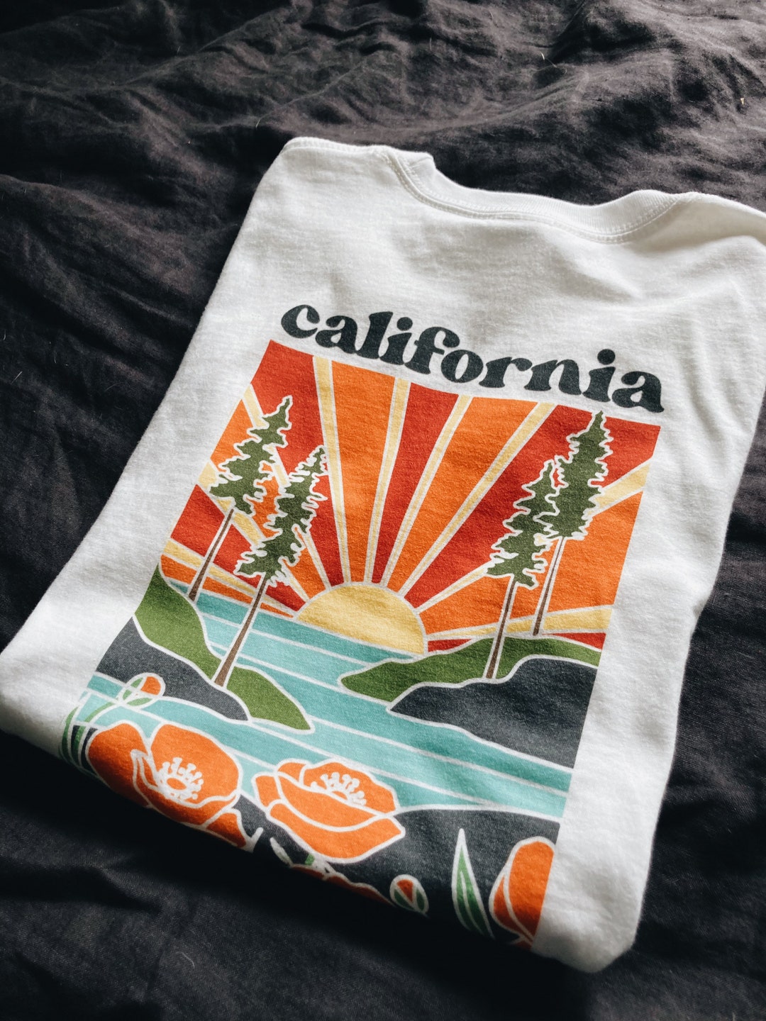 California Poppy T-shirt | Outdoorsy Graphic Tee | Unisex California ...