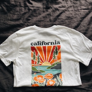 California Poppy T-shirt Front & Back | Graphic Tee | Unisex California ...