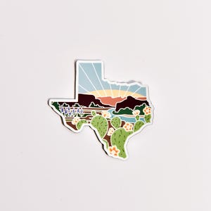 Texas Car Magnet | Illustrated Weatherproof State Magnet | Outdoorsy ...