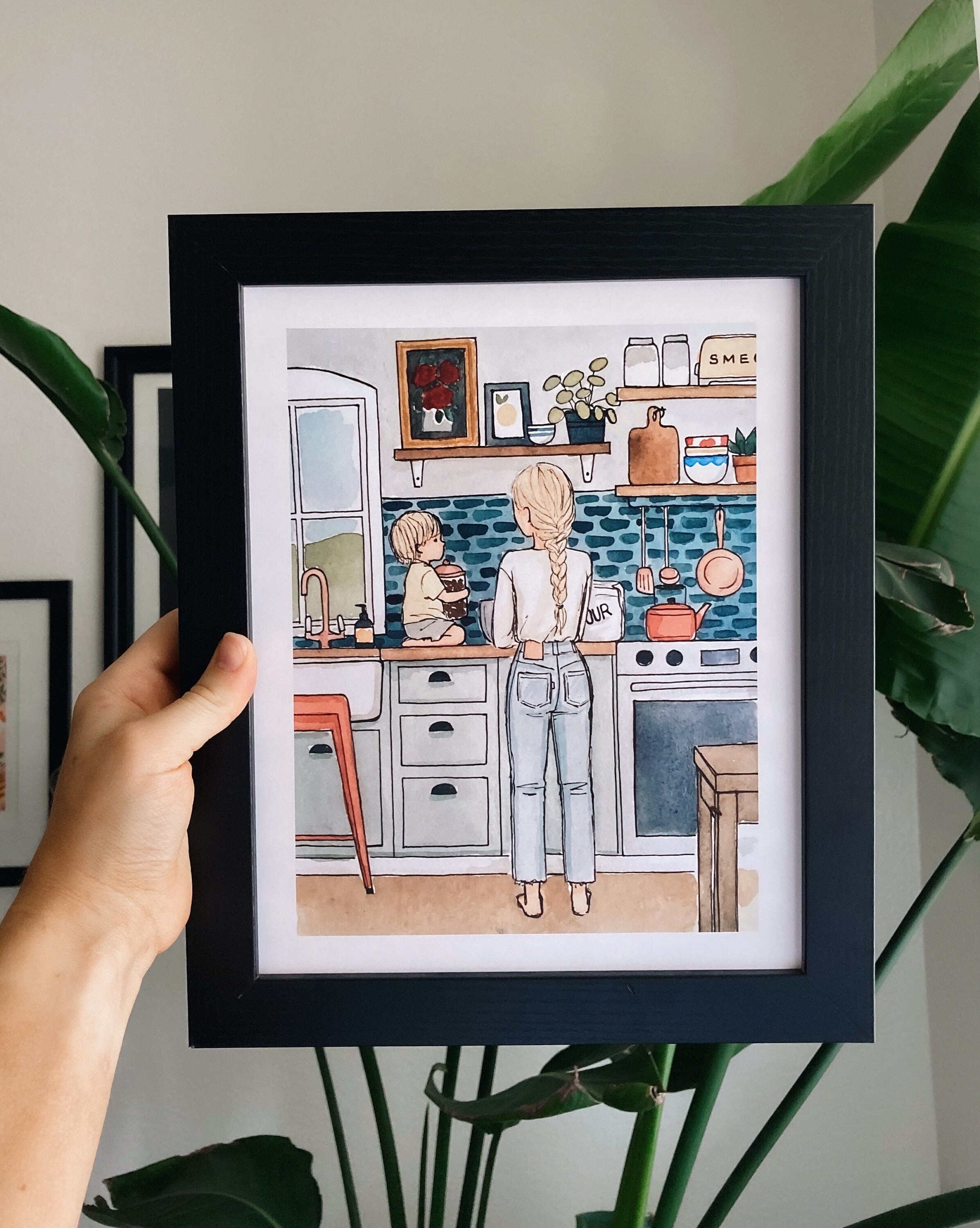 Kitchen Print Watercolor Illustration Wall Art | Etsy