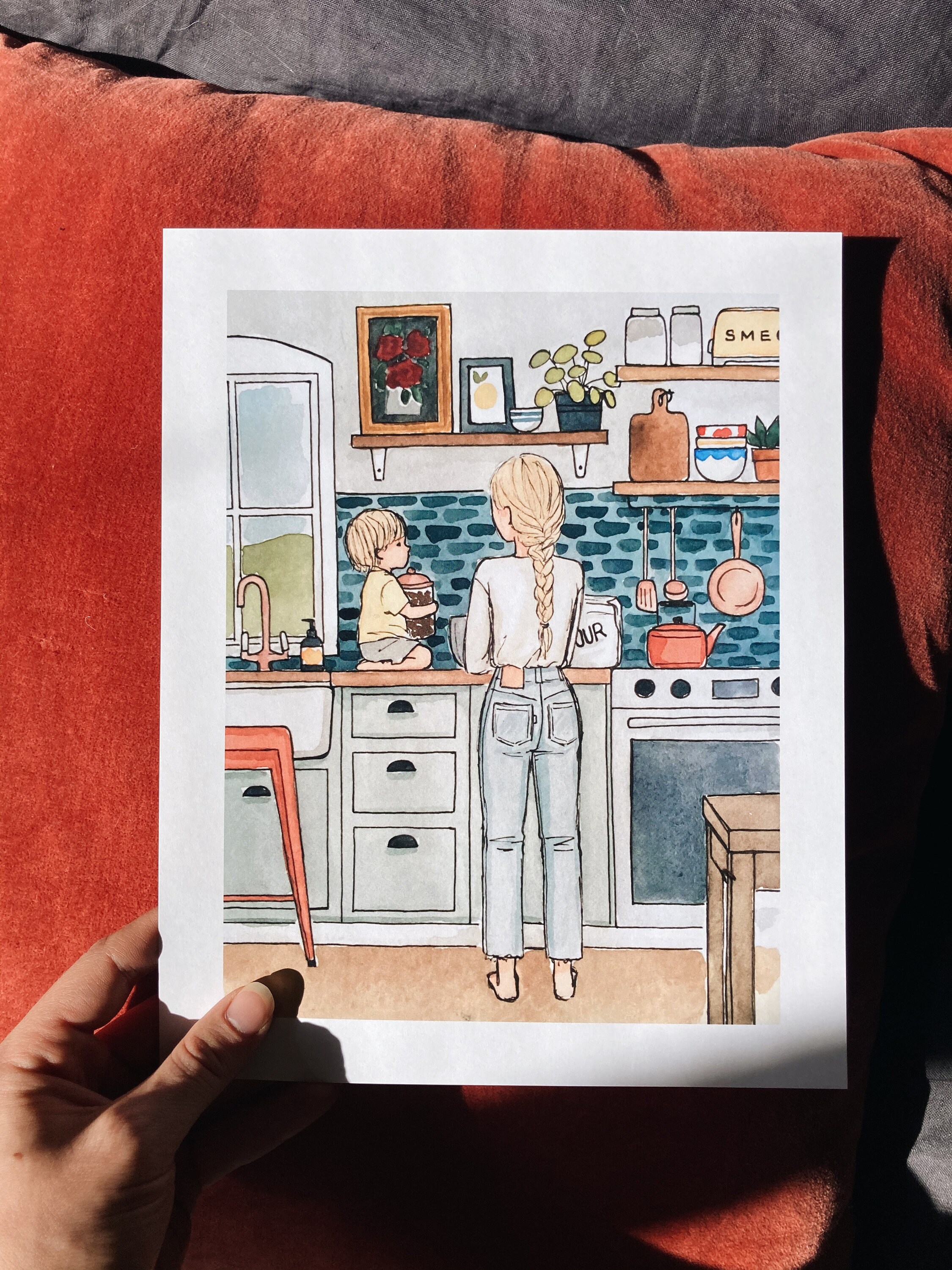 Kitchen Print Watercolor Illustration Wall Art | Etsy