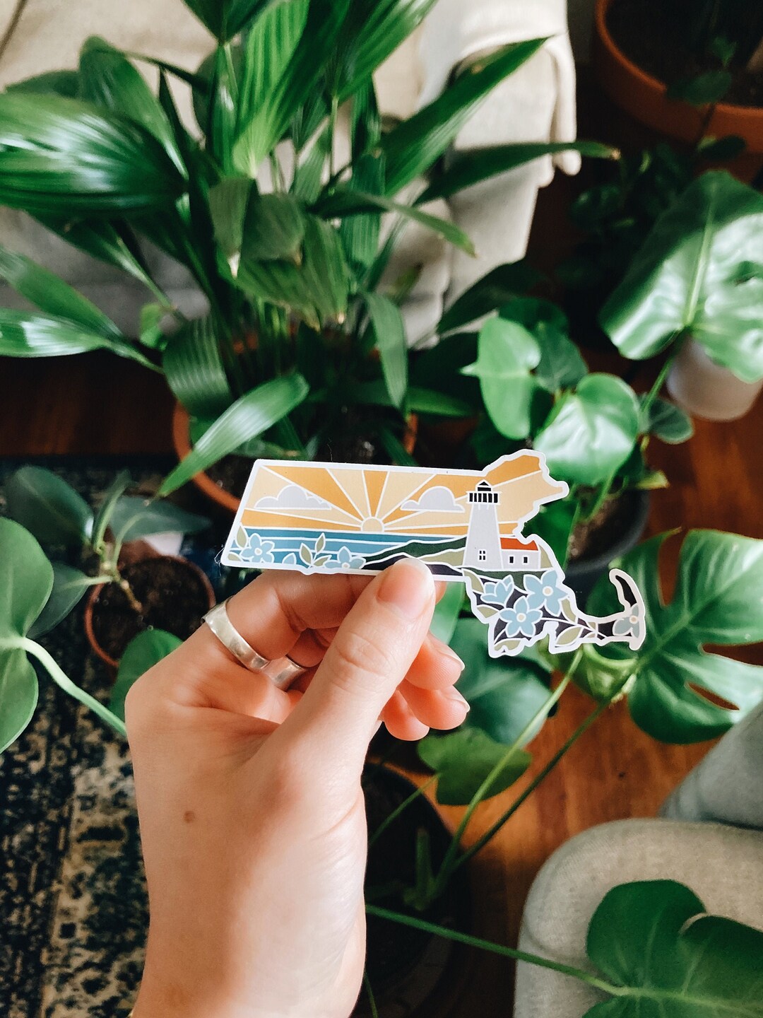 Massachusetts Car Magnet | Weatherproof State Magnet | Outdoorsy Magnet ...