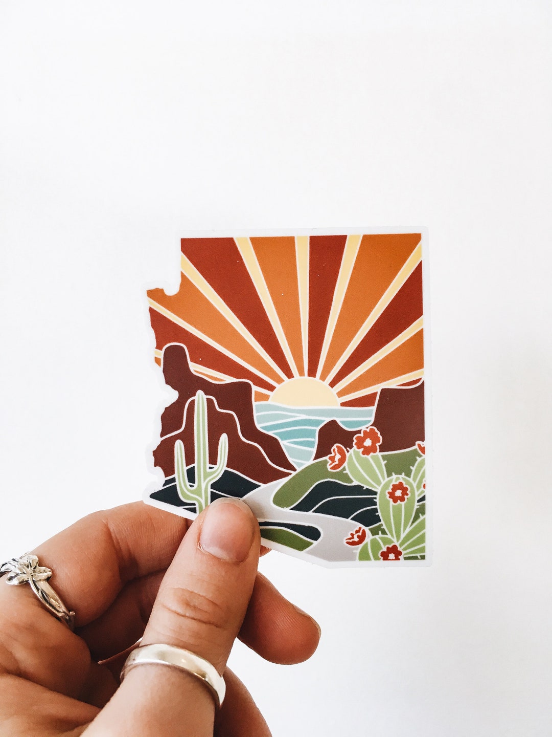 Arizona Weatherproof Sticker Durable Vinyl Decal Arizona Outline ...