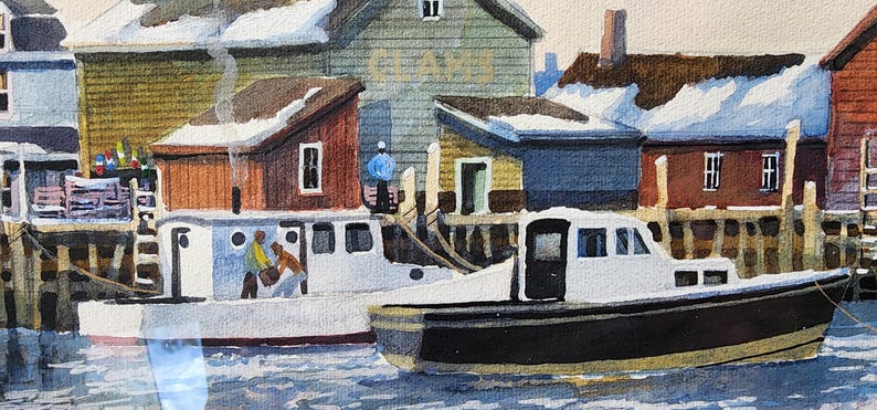 John R. Swanson Painting "portland Harbor, Winter". What a Great ...