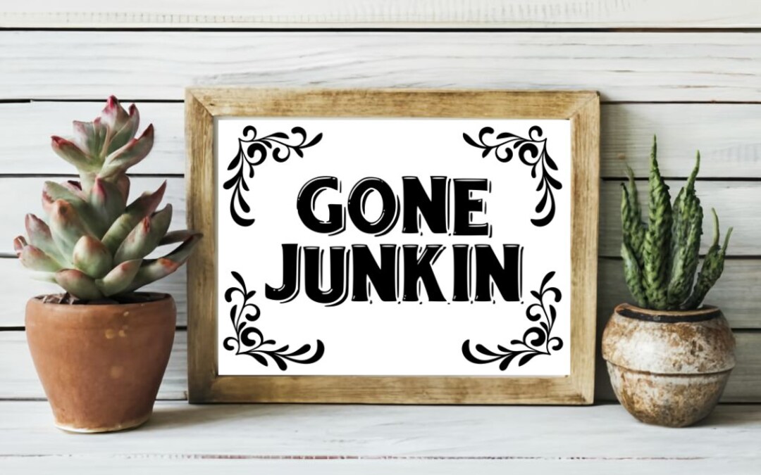 Gone Junkin Instant PNG JPEG Digital Download Printable Art Graphic ...