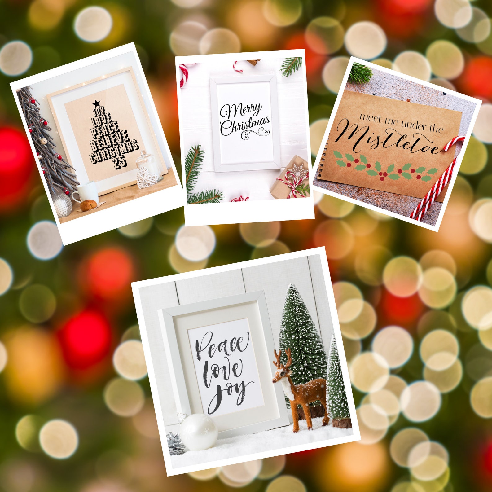 55+ Christmas Holiday Graphics Bundle | Festive Vintage Clipart Set ...