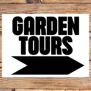 Vintage Garden Tours Sign | Rustic Outdoor Decor (digital Download) - Etsy