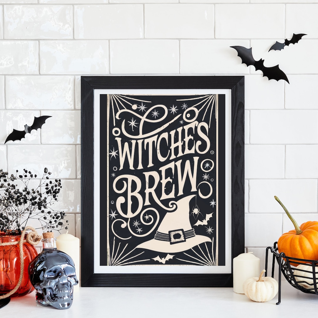 Halloween Witch's Brew Retro Instant Digital Download - Printable Art ...