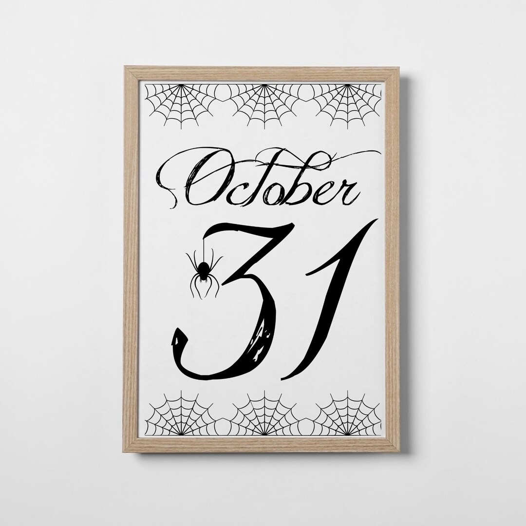 October 31st Halloween Printable | Spooky Wall Art SVG PNG JPEG ...