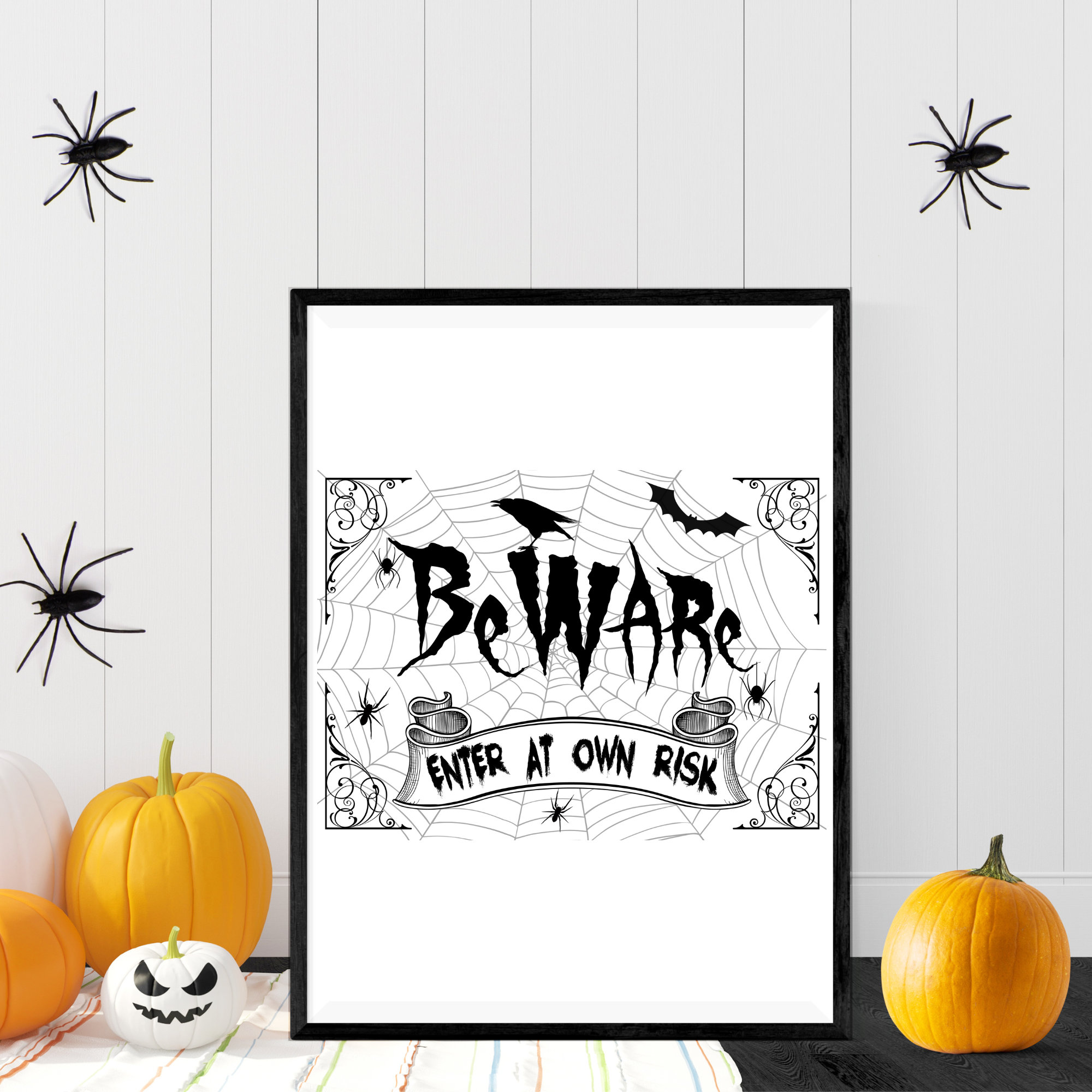 Beware Halloween Printable graphic PNG JPEG digital download Printable ...