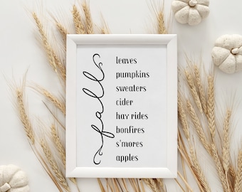 Cursive Fall Wording Clip Art Design Instant Digital Download Svg, Jpg ...