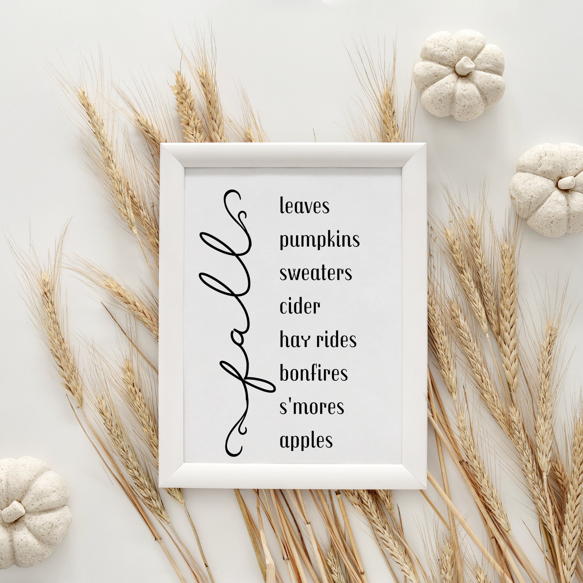 Fall Script Wall Decor - Instant Download PNG/JPEG - Printable Art for ...
