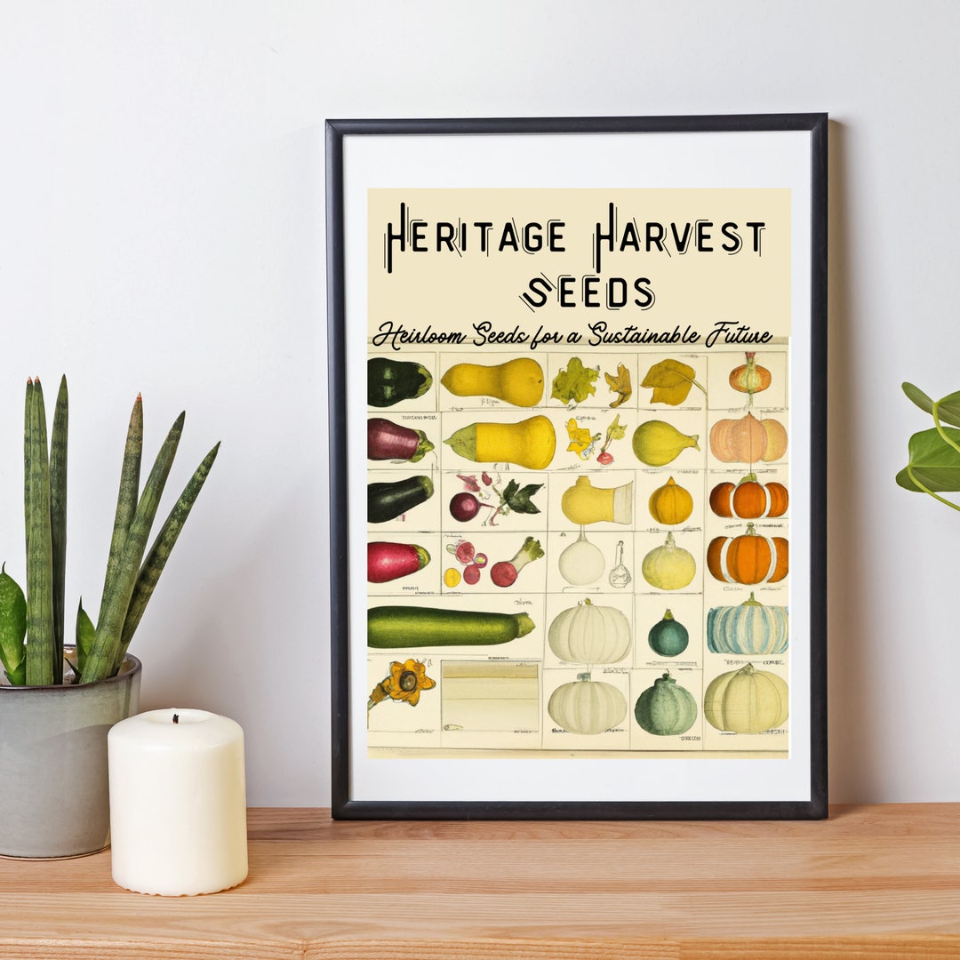 Heritage Seeds Garden Collage Instant PNG JPEG Digital Download ...