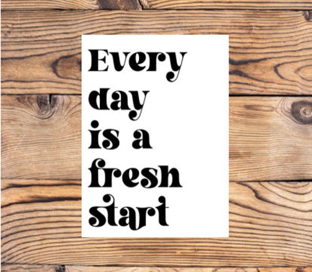 Fresh Start PNG JPEG SVG Digital Download Printable Art Downloadable ...