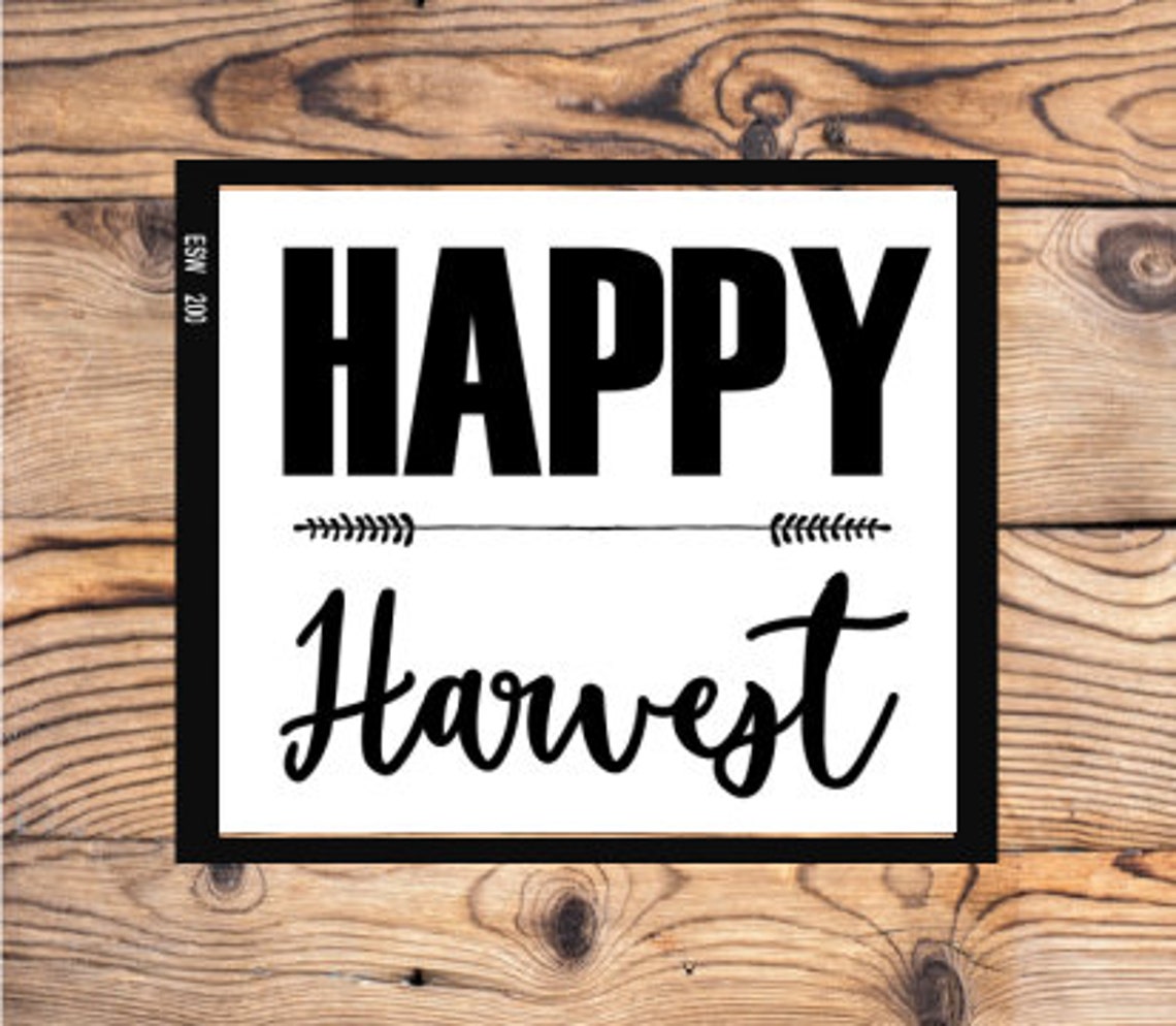 Happy Harvest Instant PNG JPEG Digital Download Printable Art | Etsy