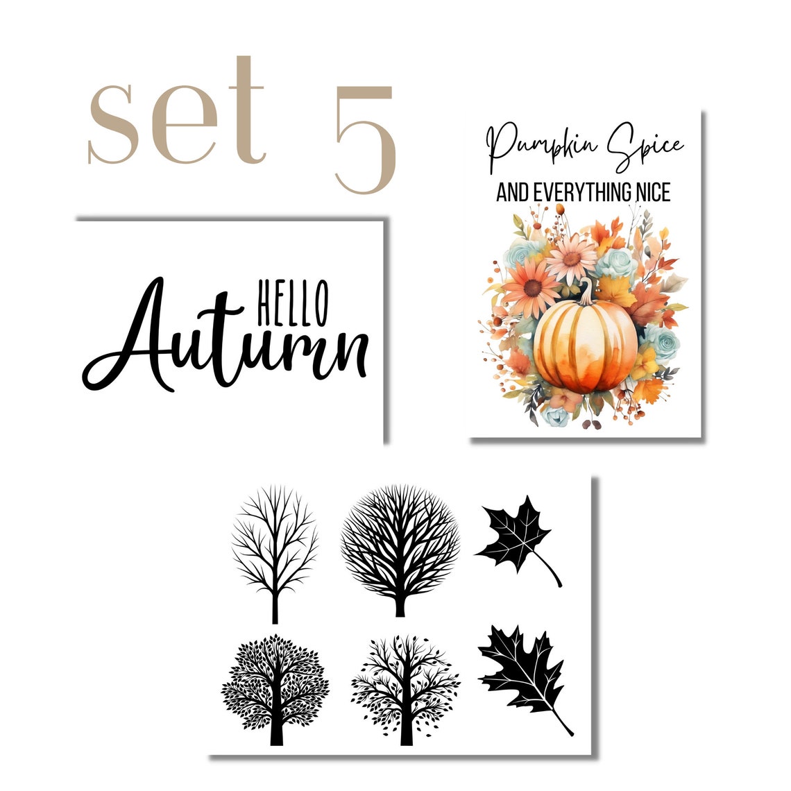 30+ Fall Farmhouse Printable Bundle | Autumn Wall Quotes PNG | Rustic ...