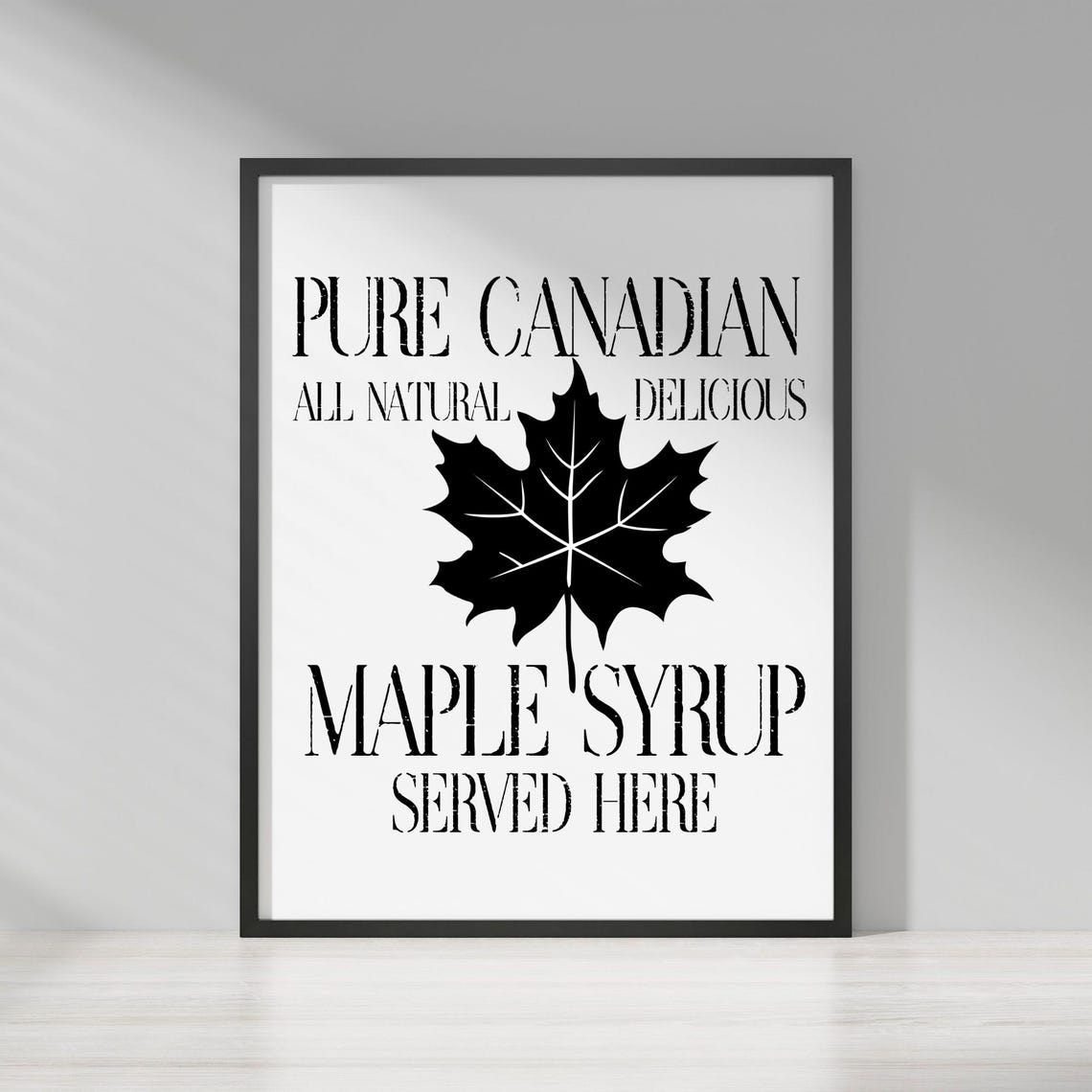 Maple Syrup Kitchen Print | Rustic Canadian Farmhouse Decor | Vintage ...