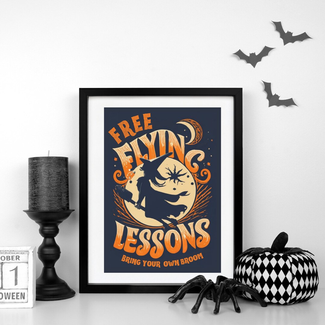 Witches Flying Lessons Art - Instant Digital Download - PNG & JPEG ...