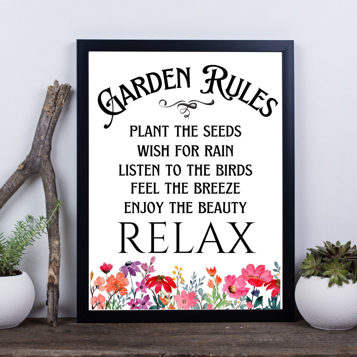 Garden Rules Instant PNG JPEG Digital Download Printable Art - Etsy Canada