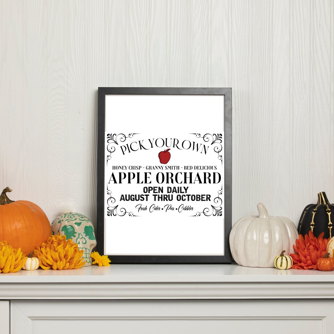 Apple Orchard Fall PNG JPEG SVG Digital Download Printable Art ...
