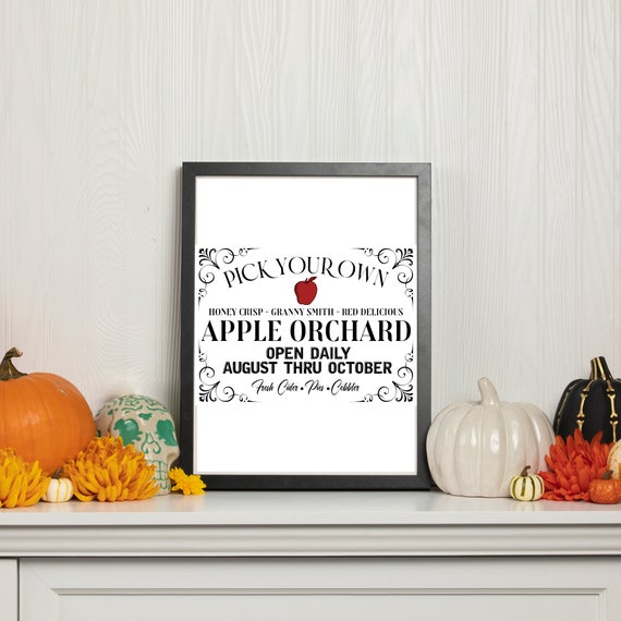 Apple Orchard Fall PNG JPEG SVG Digital Download Printable Art - Etsy ...
