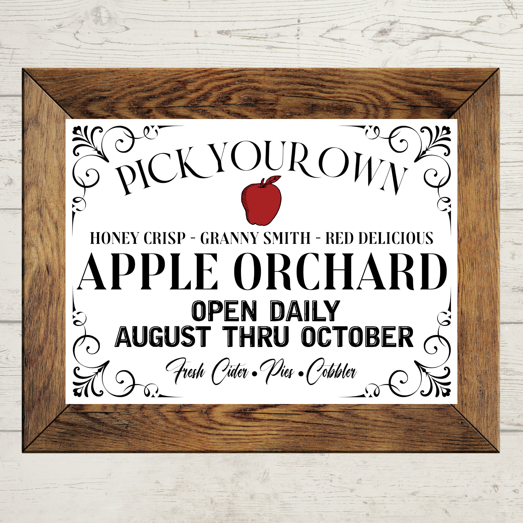 Apple Orchard Fall Harvest Instant PNG JPEG digital download Printable ...