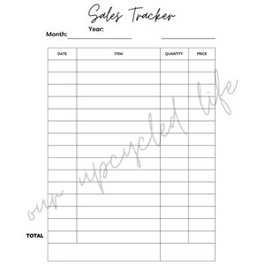 Craft Show Organizer / Checklist, Sales Tracker, Receipts / Instant ...