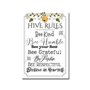 Hive Rules Bee Kind Honey Instant Digital Download Graphic PNG SVG JPEG ...
