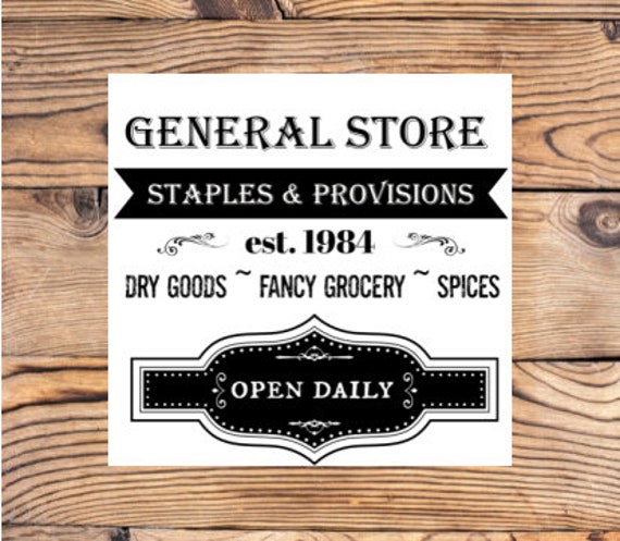 Antique General Store Farmhouse Printable Graphic PNG JPEG SVG - Etsy ...