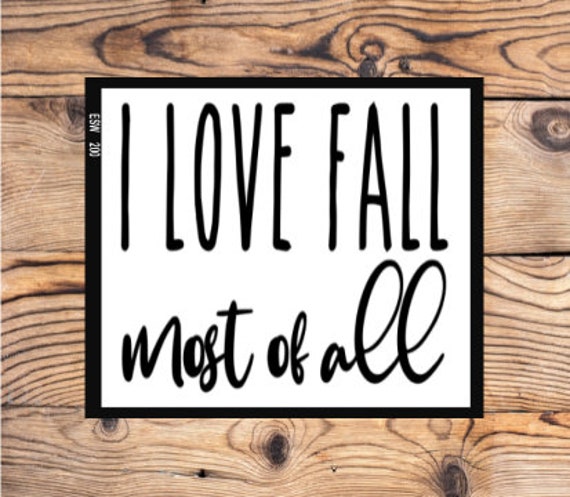 I Love FALL Instant PNG JPEG Digital Download Printable Art | Etsy