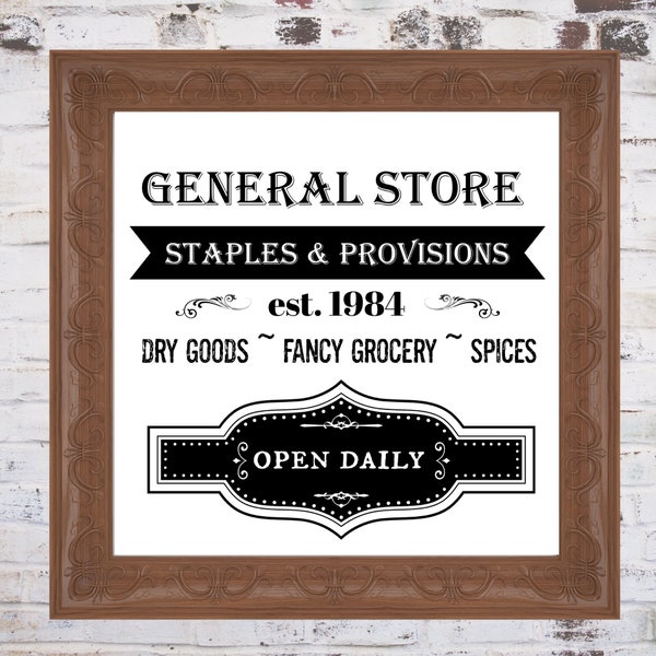 General Store Sign - Etsy