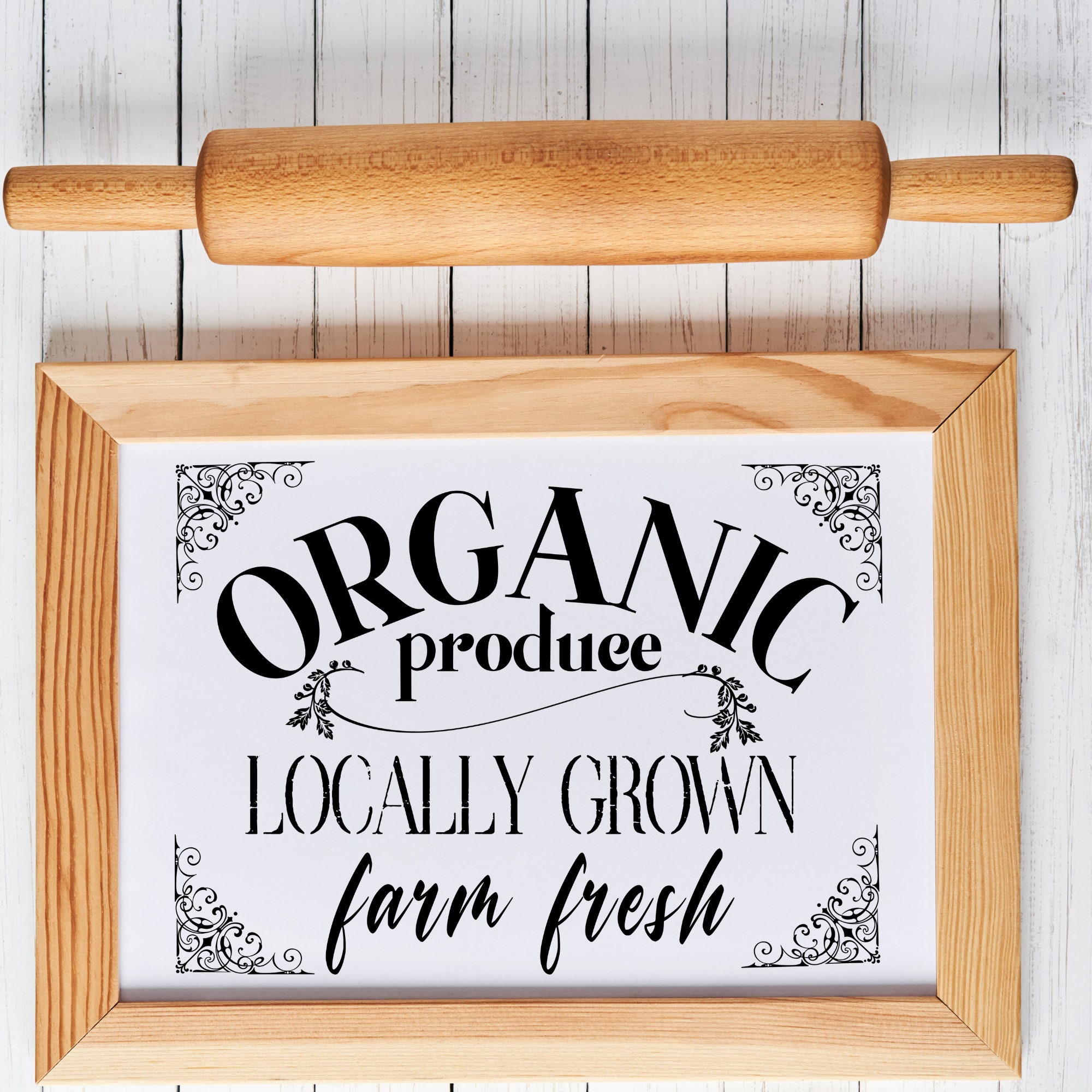 Organic Produce Farmhouse PNG JPEG SVG Digital Download - Etsy Canada
