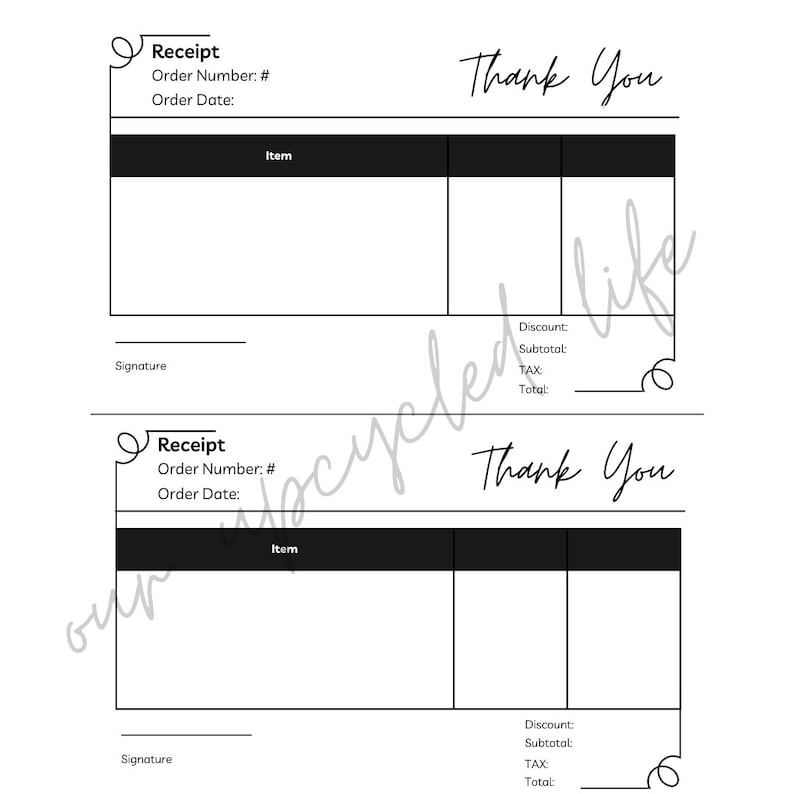 Craft Show Organizer Printable | Sales Tracker & Receipt Booklet | DIY ...